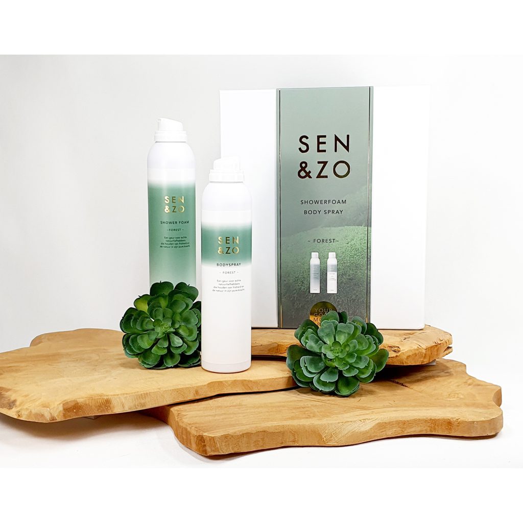 Sen & zo - Cadeaubox 2 Forest Body spray en Showerfoam - Webshop Sus & Zo