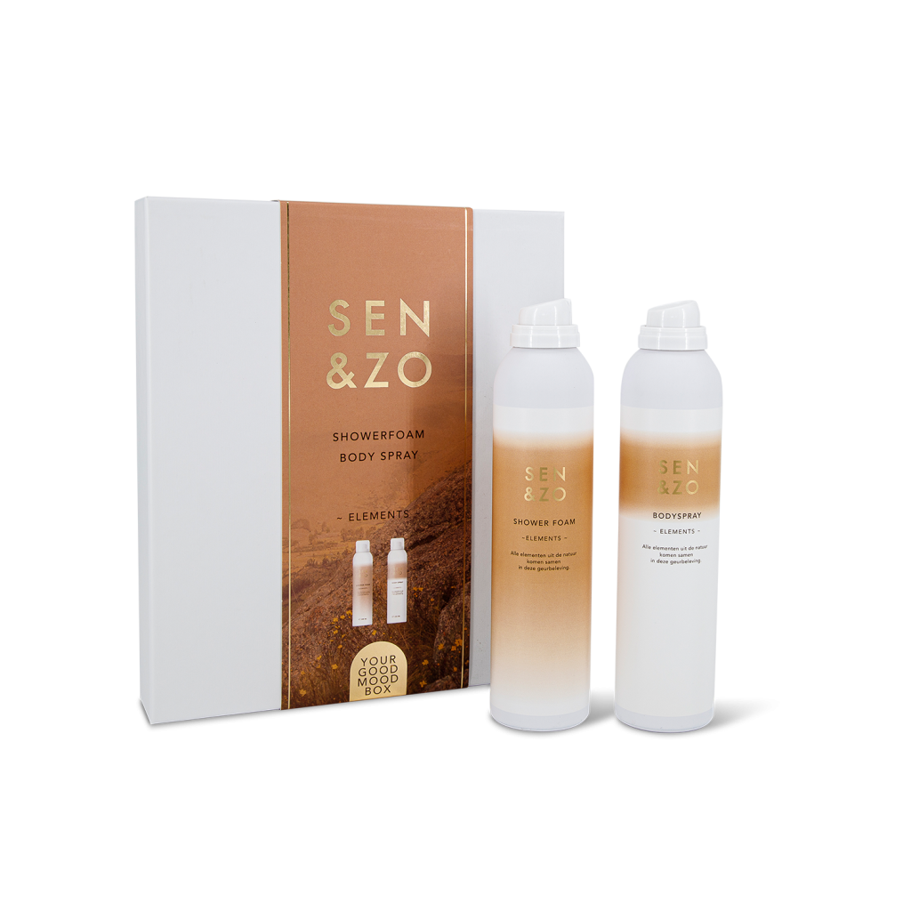 Sen & zo - Cadeaubox 2 Elements Body spray en Showerfoam - Webshop Sus & Zo